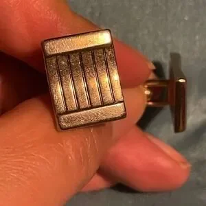 SWANK | Accessories | Swank Vintage Cufflinks Gold Tone Rectangle ...